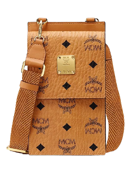 Túi MCM Phone Case Visetos Cognac MXZBSVI15CO001