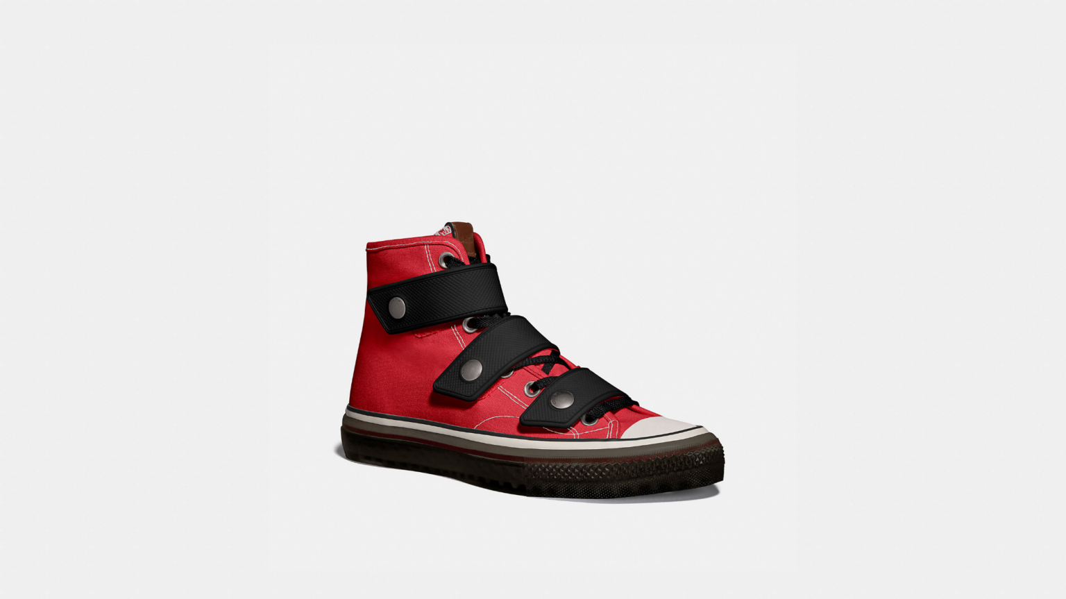 Giày Coach High Top Button Up Sneaker 'Red' G5144-RED