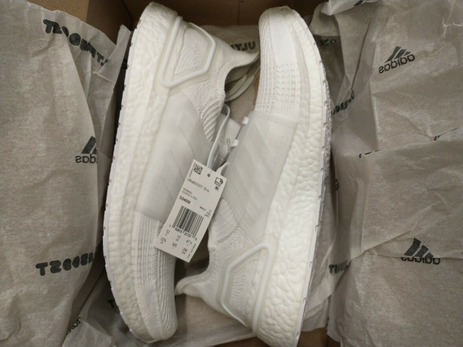 Giày Adidas UltraBoost 19 'Triple White' G54008 - Authentic-Shoes