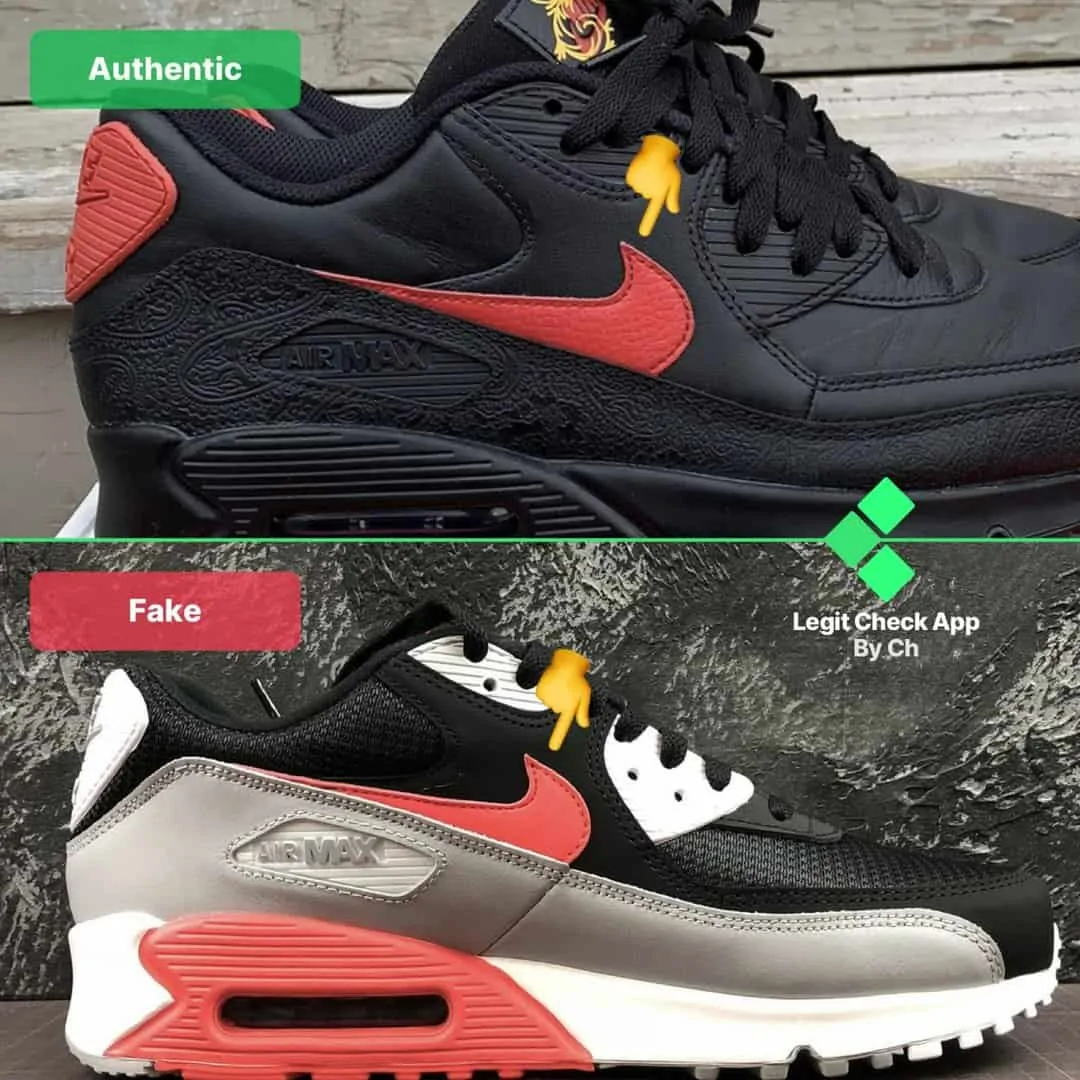 Legit check: Hướng dẫn cách phân biệt Nike Air Max 90 Real và Fake - Authentic-Shoes