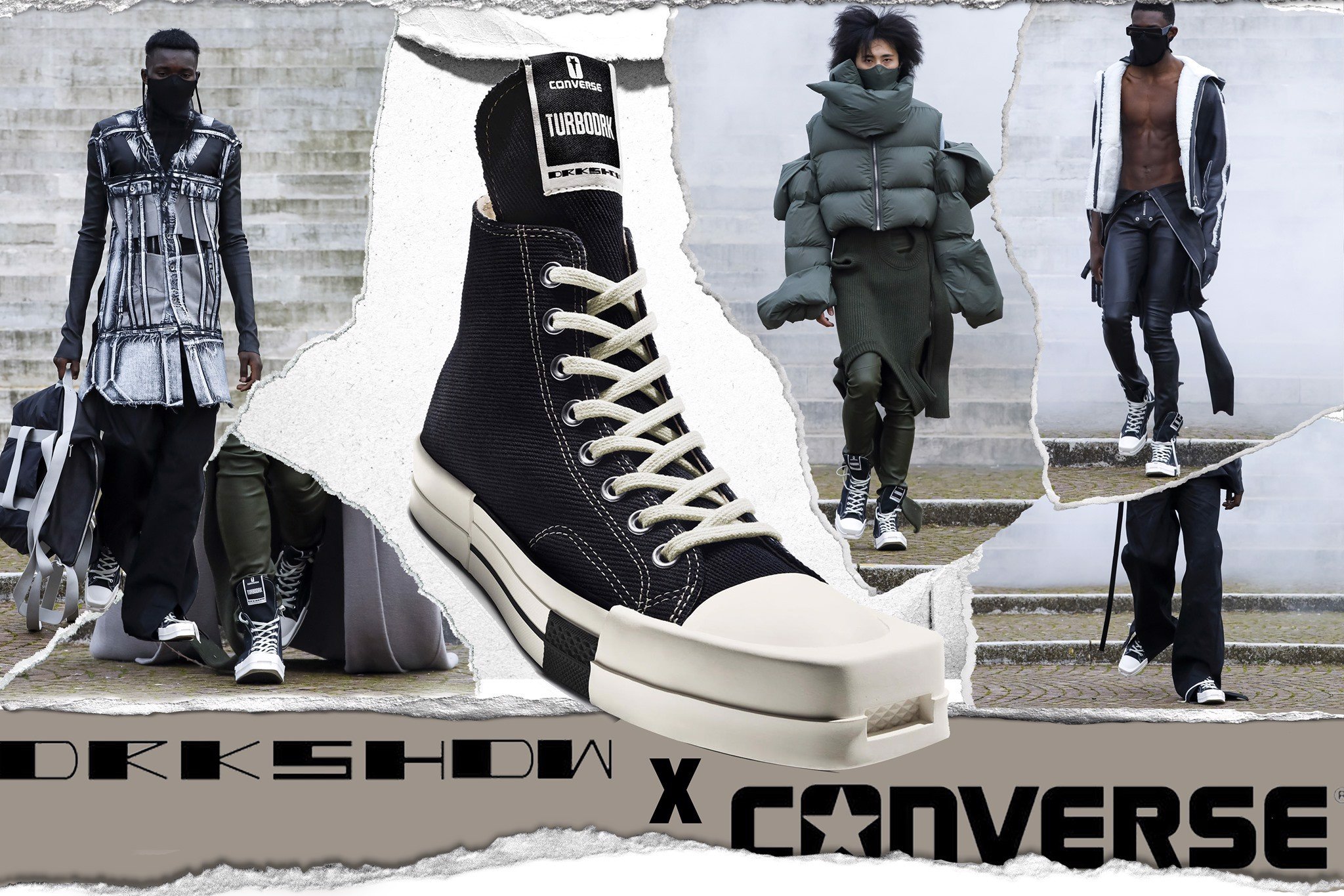 Cận cảnh vẻ ngoài mới mẻ của Rick Owens x Converse TURBODRK Chuck 70 ...