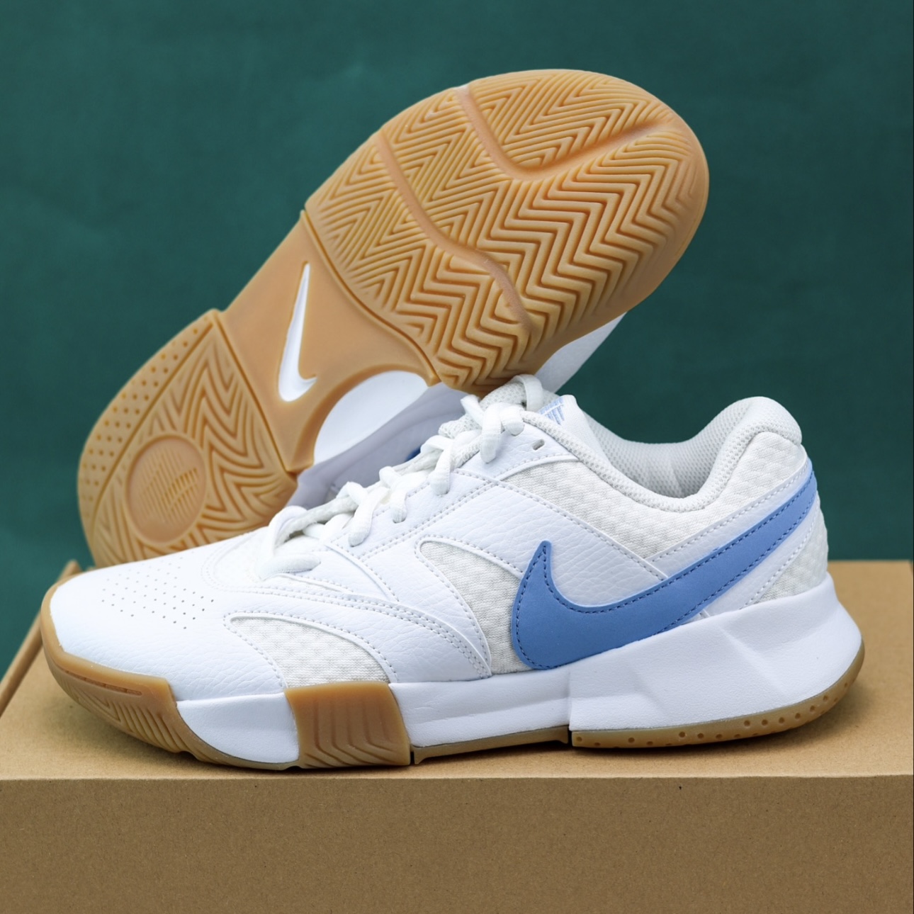 Giày Nike Court Lite 4 'White Light Blue Gum' FD6575-106 Authentic-Shoes