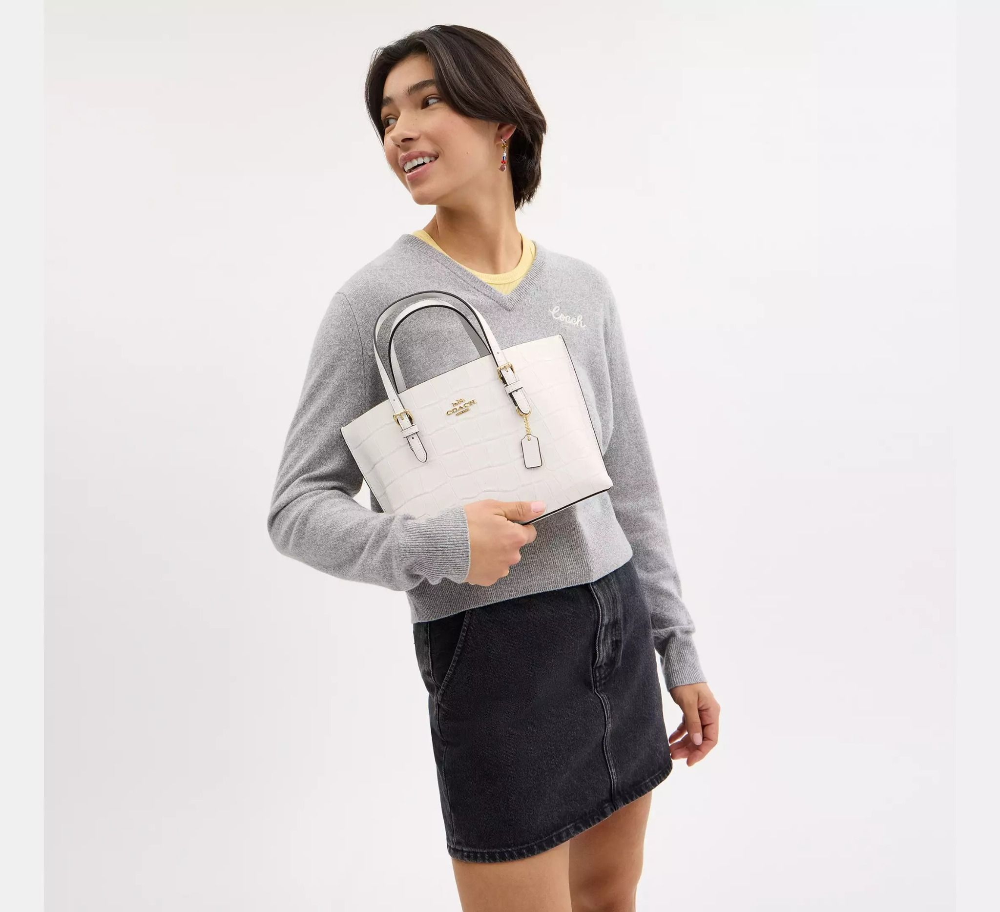 Túi Nữ Coach Mollie Tote Bag 25 'Chalk' CW017-IMCHK Authentic-Shoes