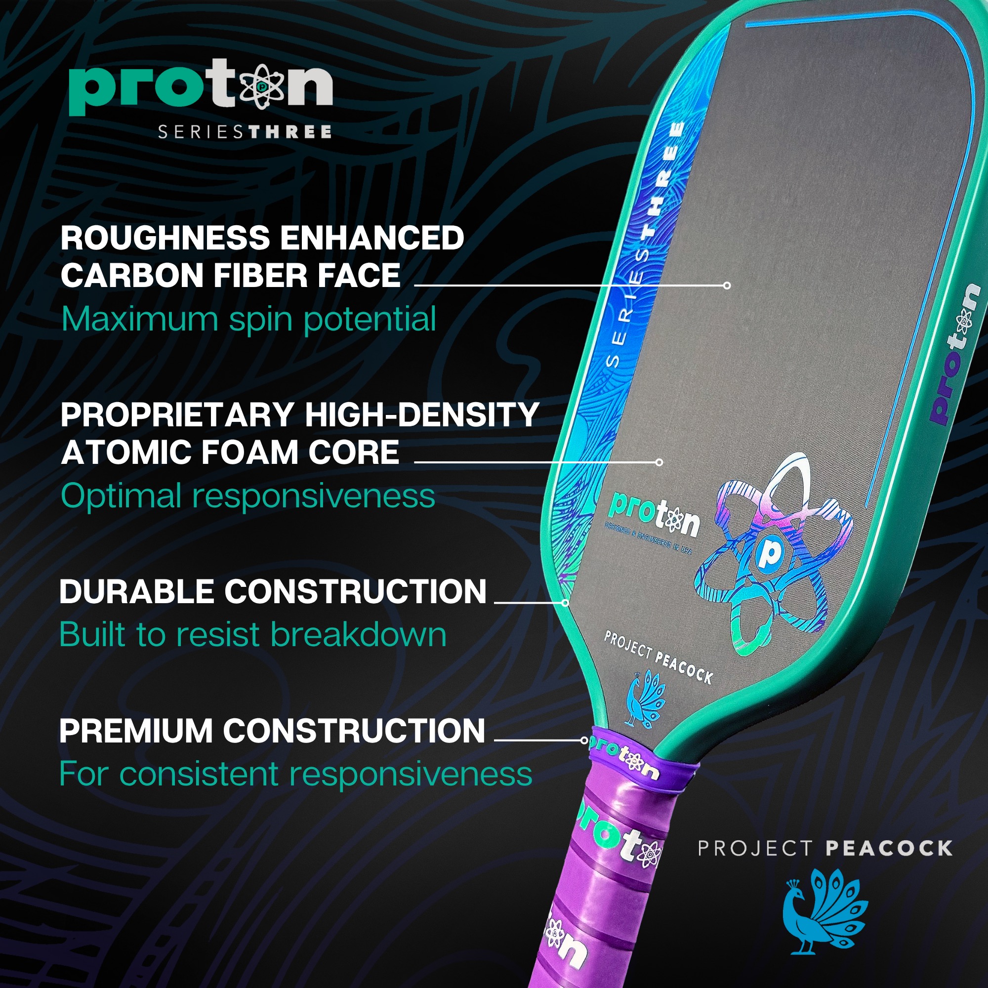 Review Vợt Proton 3 Peacock 15mm - Authentic-Shoes