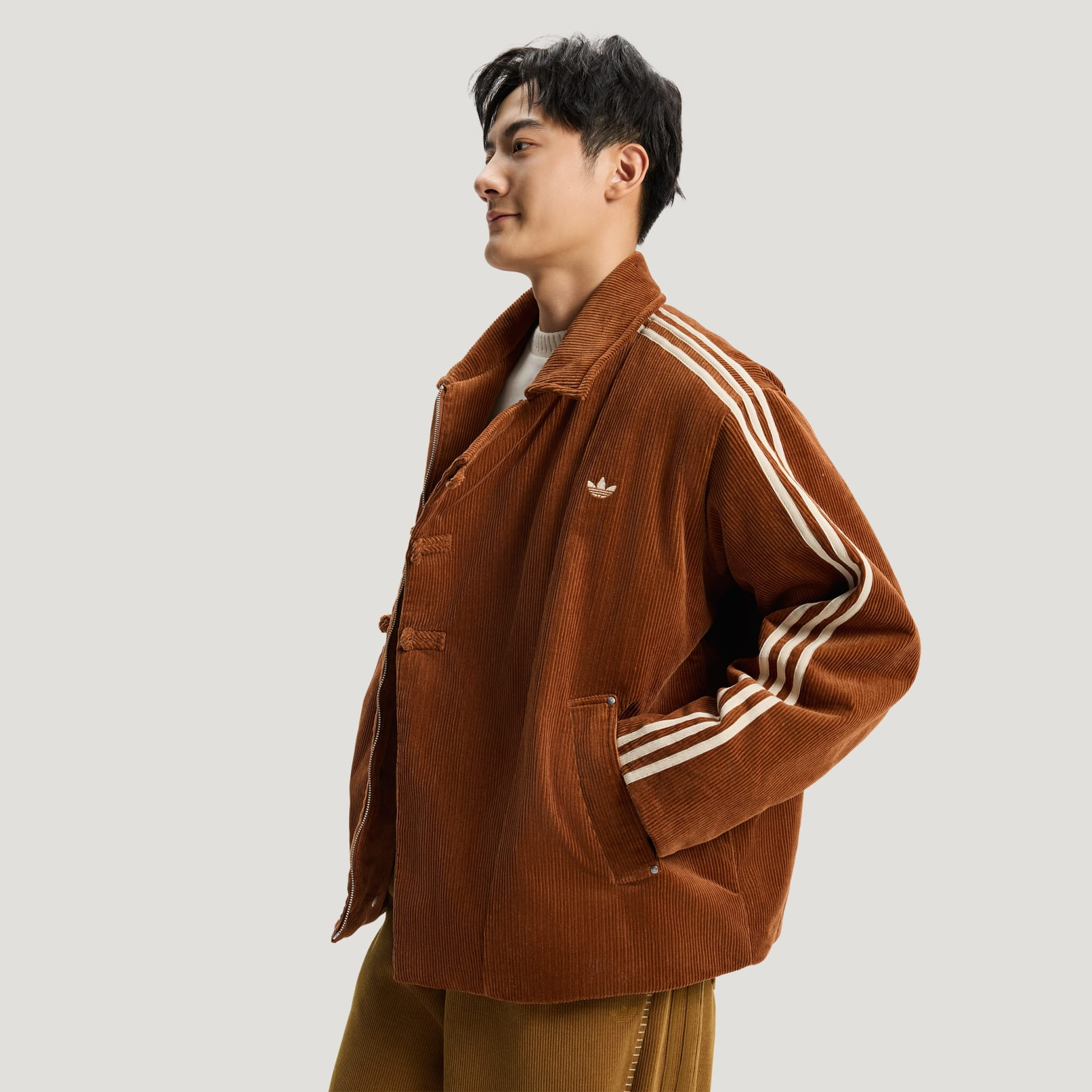 Áo Khoác Adidas New Year Pad Corduroy 'Copper' KQ5135 Authentic-Shoes