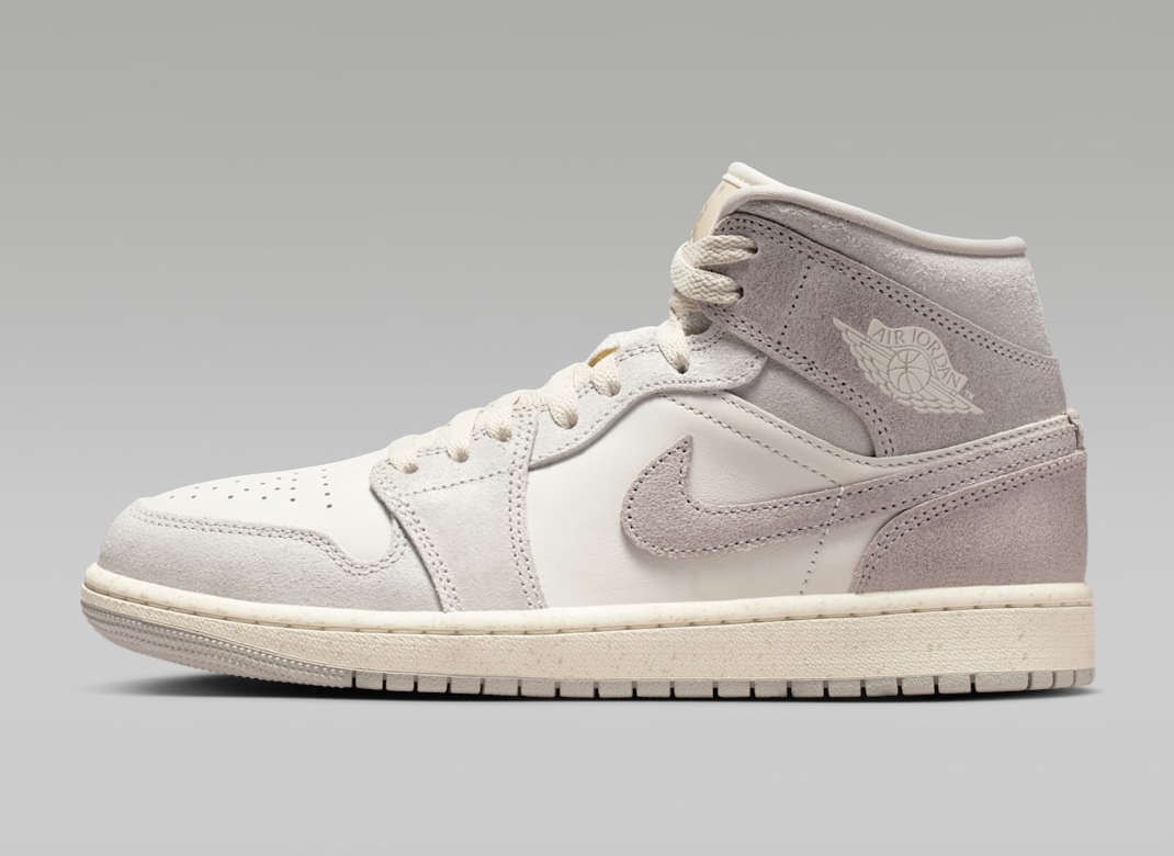 Giày Nike Air Jordan 1 Mid SE 'Light Iron Ore' IB7010-001 Authentic-Shoes